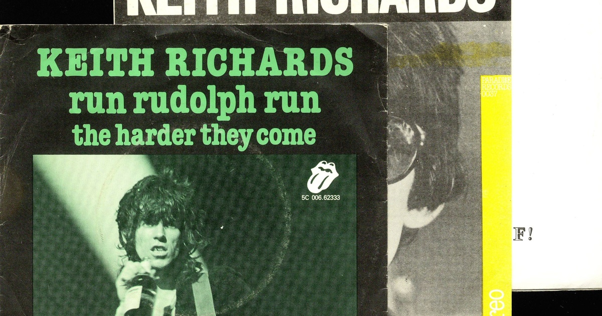 10. Set van drie zeldzame solo singles van Keith Richards ...